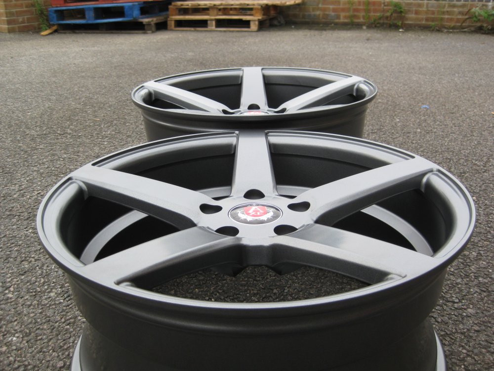 BM Autosport - NEW 19 INCH AXE EX18 ALLOY WHEELS IN SATIN GUNMETAL WITH ...