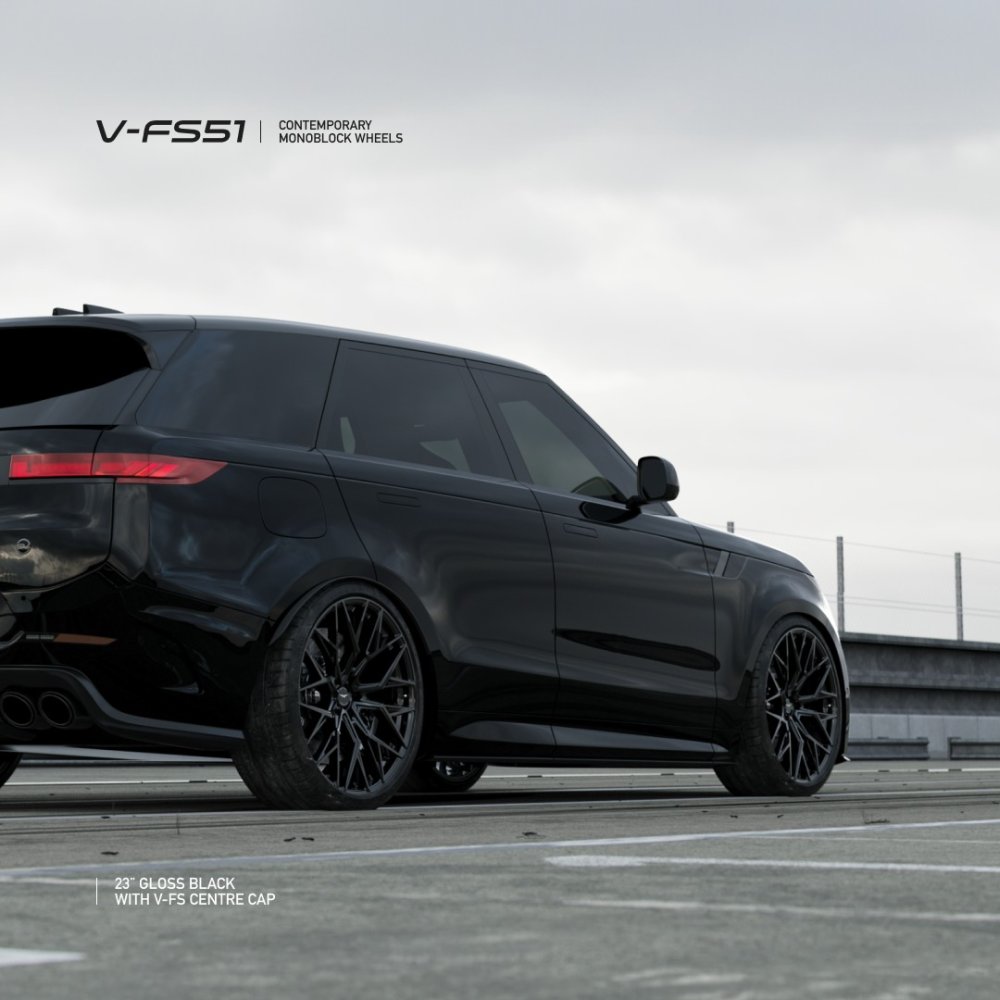 BM Autosport - NEW 23 INCH VEEMANN V-FS51 ALLOY WHEELS IN GLOSS BLACK DE...